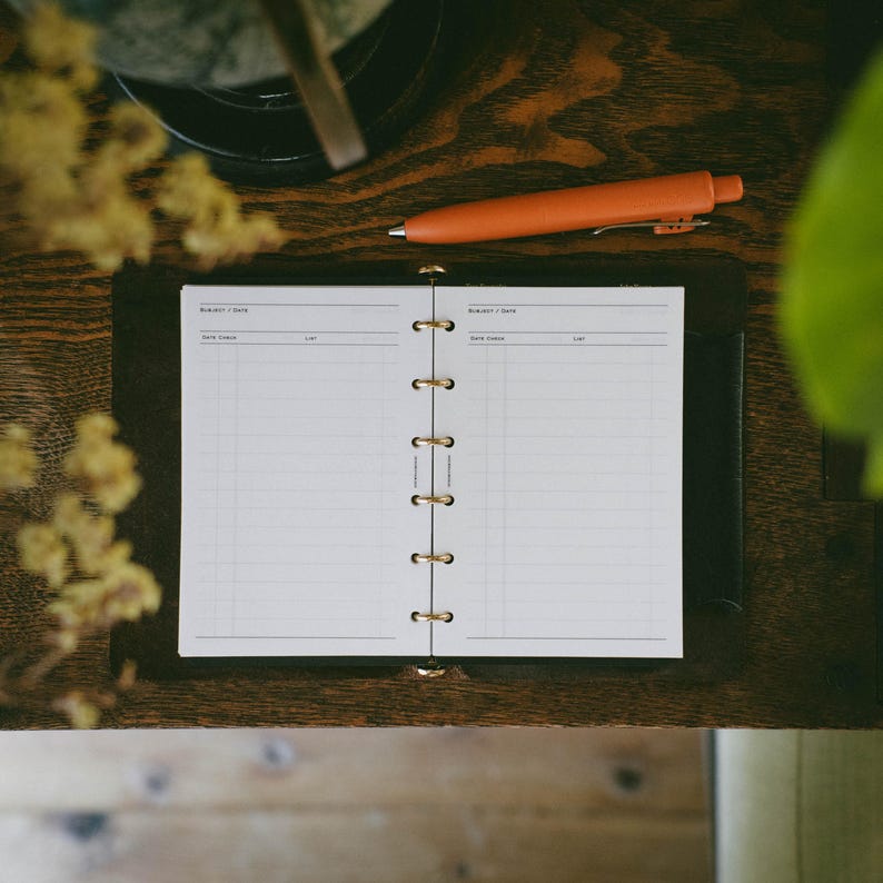Pocket | Checklist | Printable Ring Planner Inserts, Versatile ...