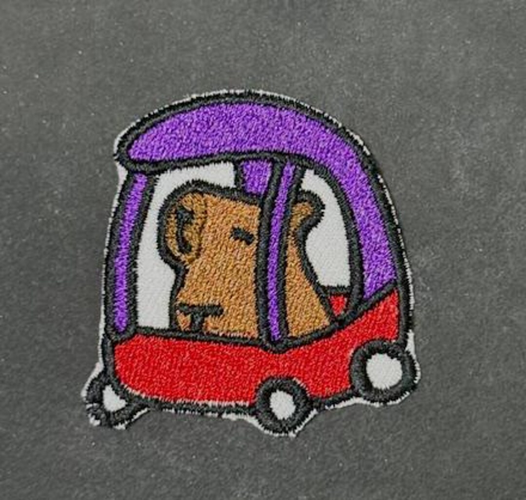 Capybara in Car Iron on Patches Capybara Iron on Patch Embroidered DIY Iron-on/sew-on Applique ...