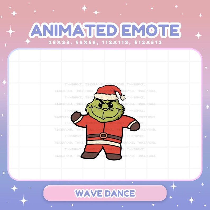 Christmas Emote Grinch Animated , Dancing Vtuber Streamer Vtuber Live ...