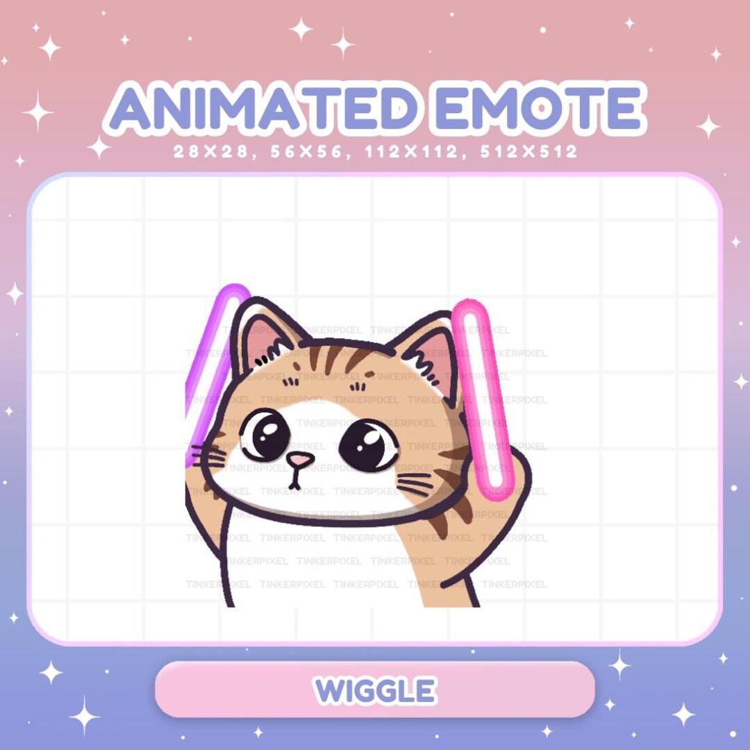 Orange Cat Twitch Emotes, Animated Wiggle Dance Hype Kitty Streaming ...