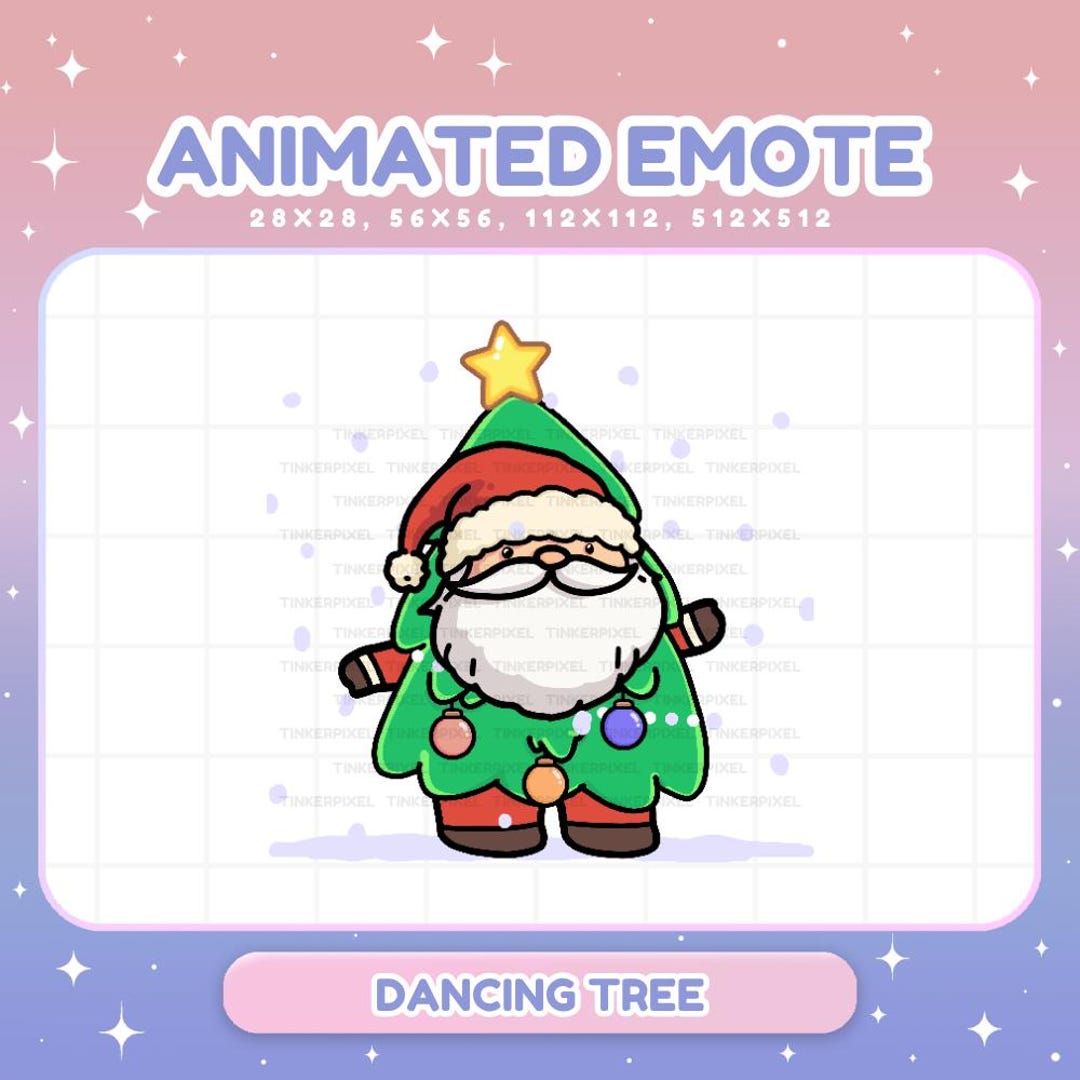 Animated Santa Emote Twitch, Cute Christmas Dancing Emotes for Streamer ...