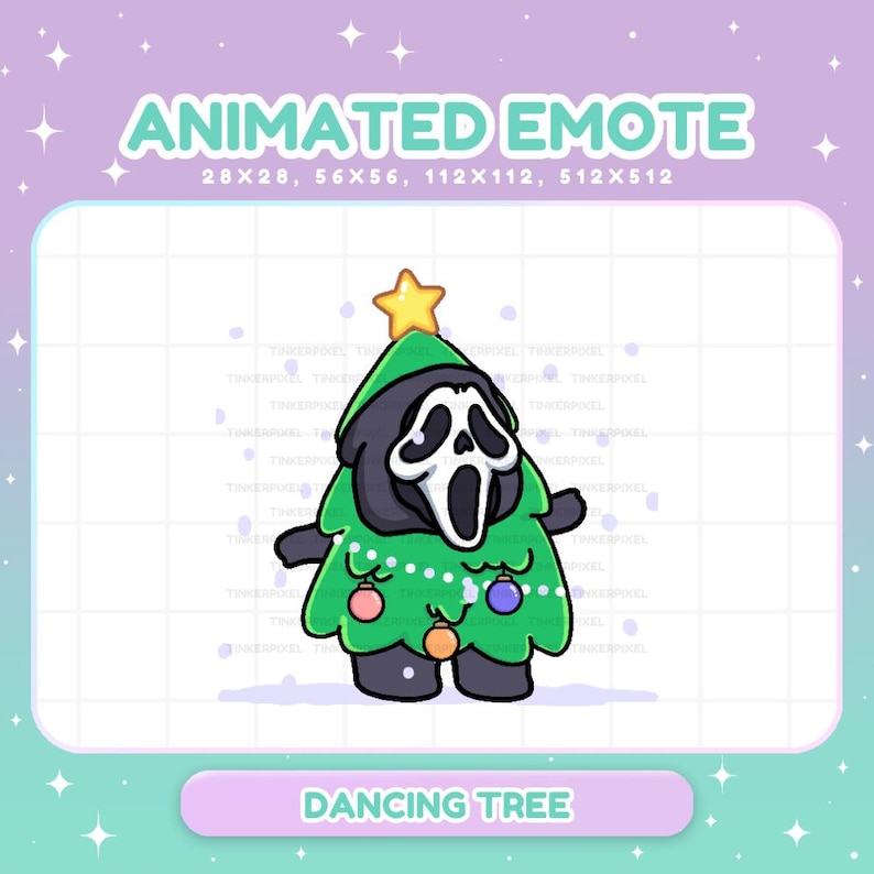 Animated Ghost Emote Twitch, Cute Christmas Dancing Emotes for Streamer ...