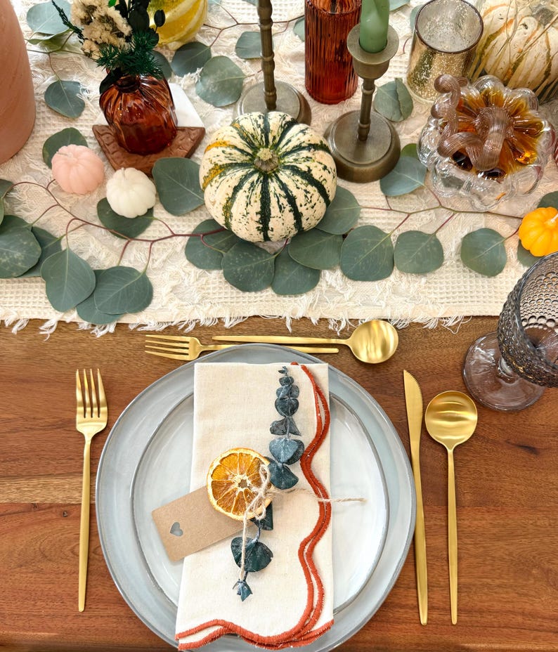 Rustic Thanksgiving Tablescape - Etsy