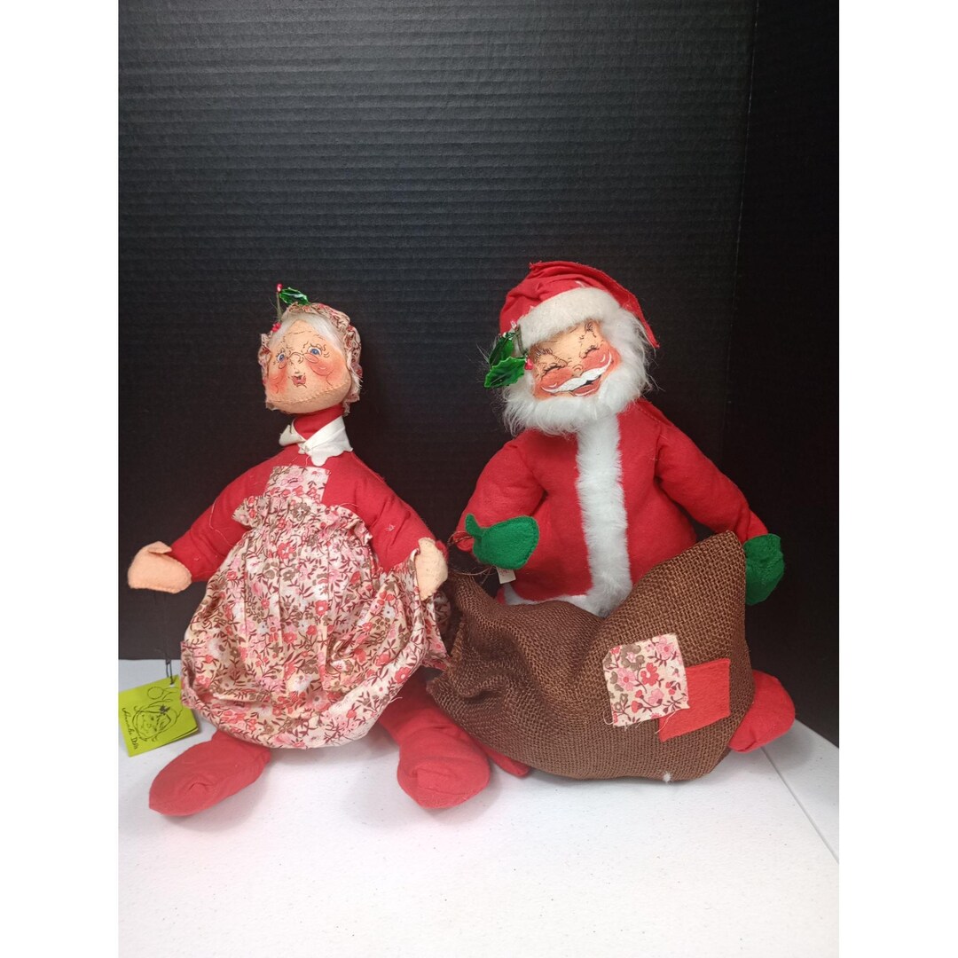 Vintage 1971 Annalee Santa & Mrs Claus Large Dolls - Etsy