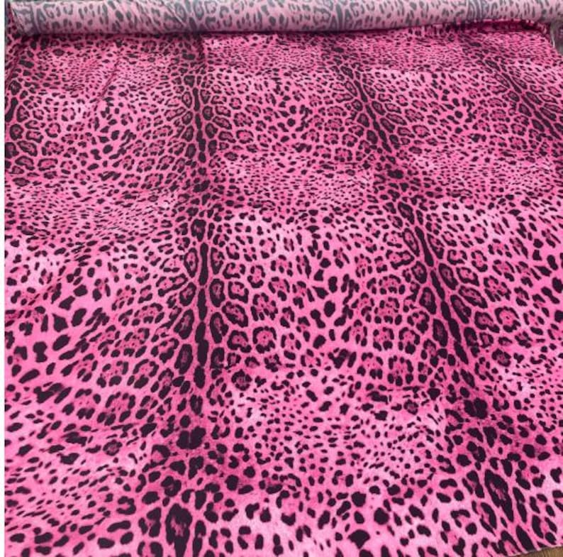 Luxury Pink Leopard Upholstery and Linen Fabric, by the Yard - Etsy