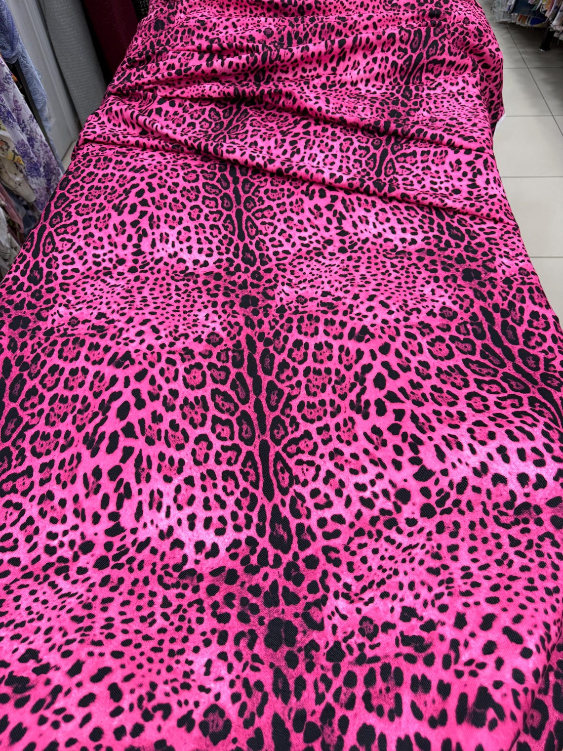 Luxury Pink Leopard Upholstery and Linen Fabric, by the Yard - Etsy