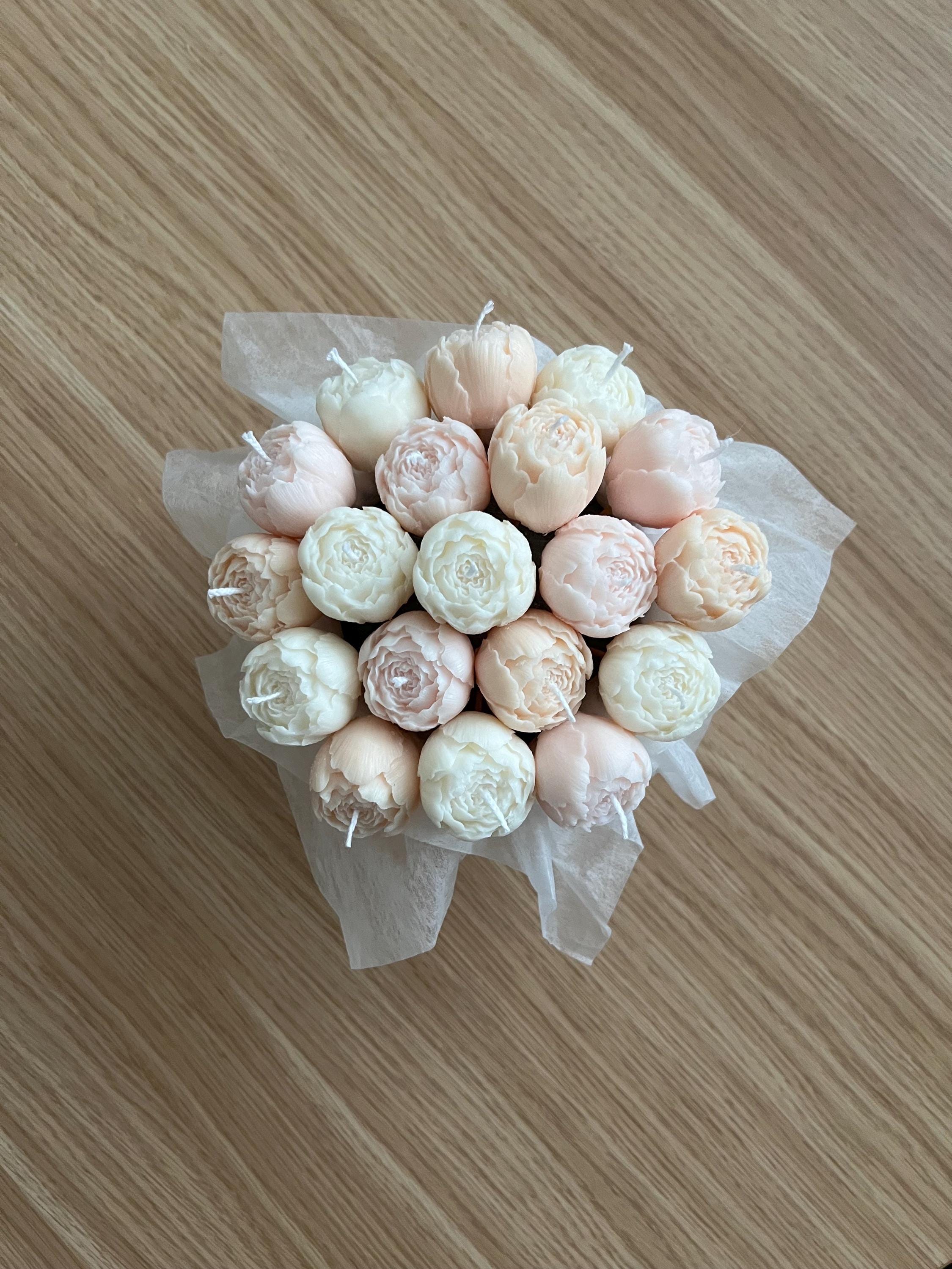 Candle Bouquet/ Bouquet of Flowers /handmade Scented Soy Candle/gift ...