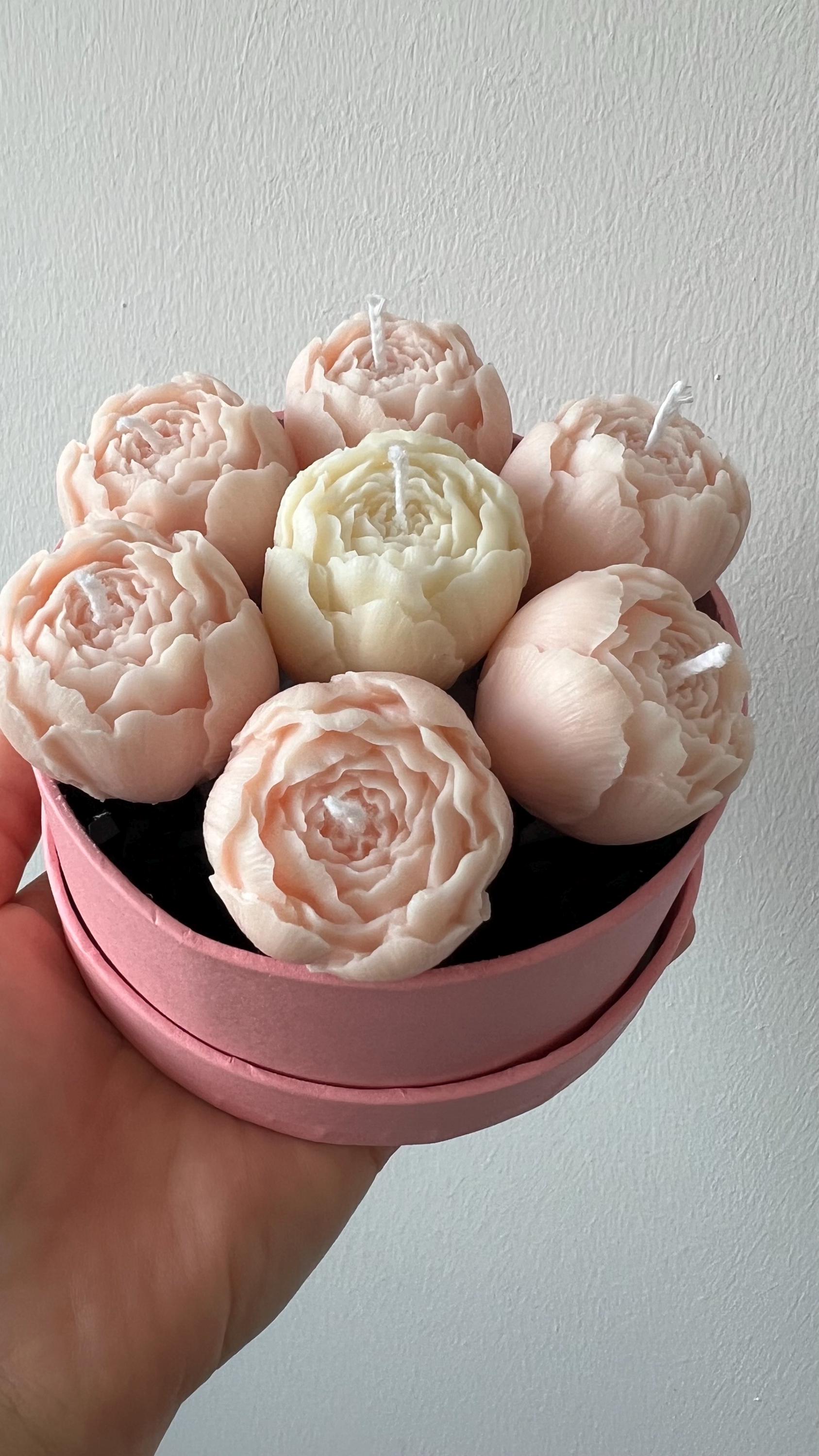 Pink White Bouquets and Yankee Candle Bouquet - Luxury Gift - Botanical ...