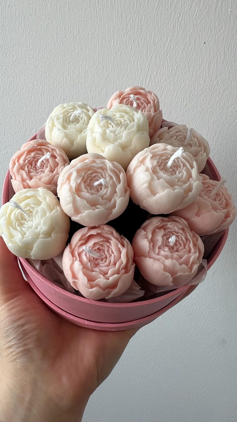Pink White Bouquets and Yankee Candle Bouquet - Luxury Gift - Botanical ...
