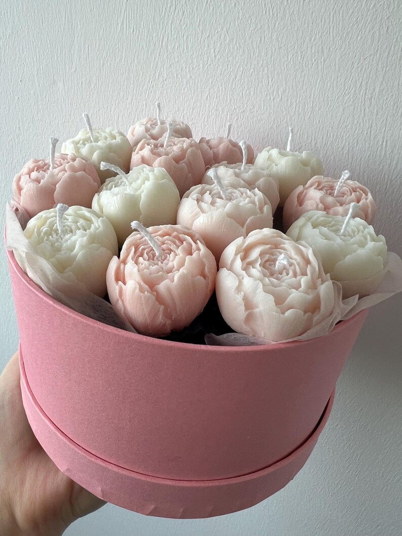 Pink White Bouquets and Yankee Candle Bouquet - Luxury Gift - Botanical ...