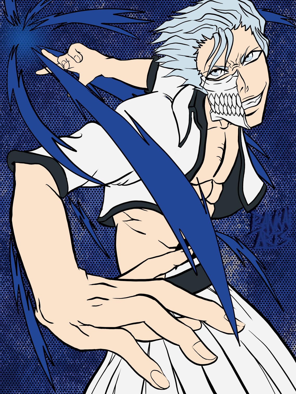 Grimmjow Jaggerjaquez | Espada No 6 | Bleach Illustration | Anime ...