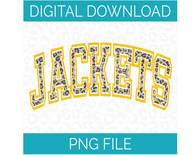 Digital Download | Jackets Yellow Gold Leopard Print | PNG File ...