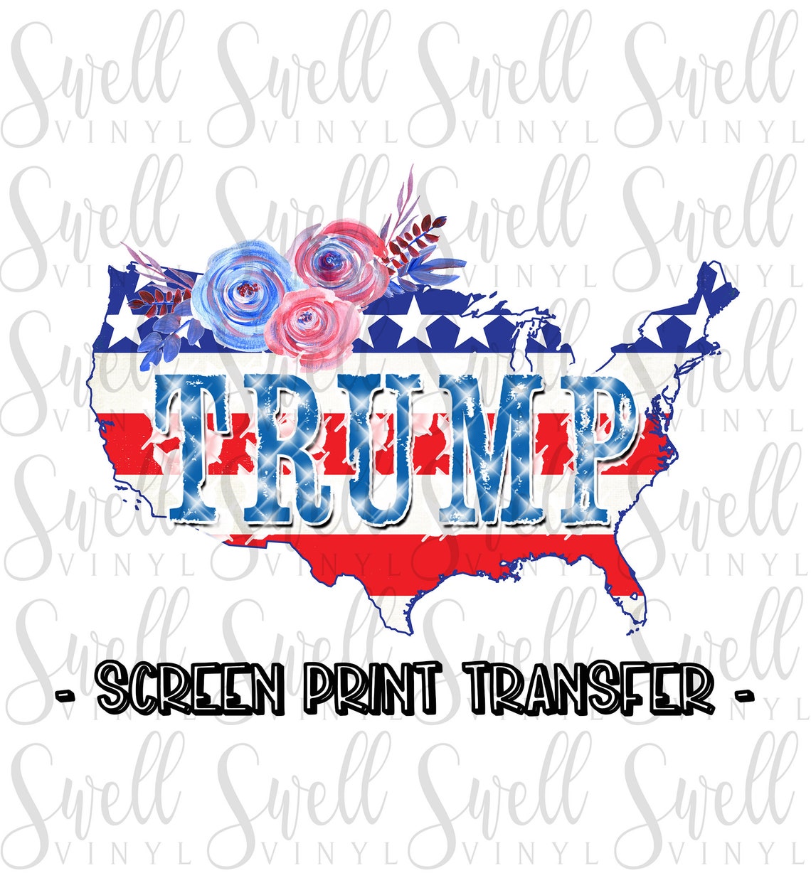 RTS Screen Print Transfer Full Color Trump USA America - Etsy