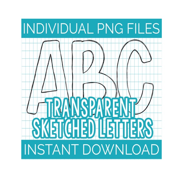 Digital Download Blank Transparent Handwritten Doodle Sketch - Etsy