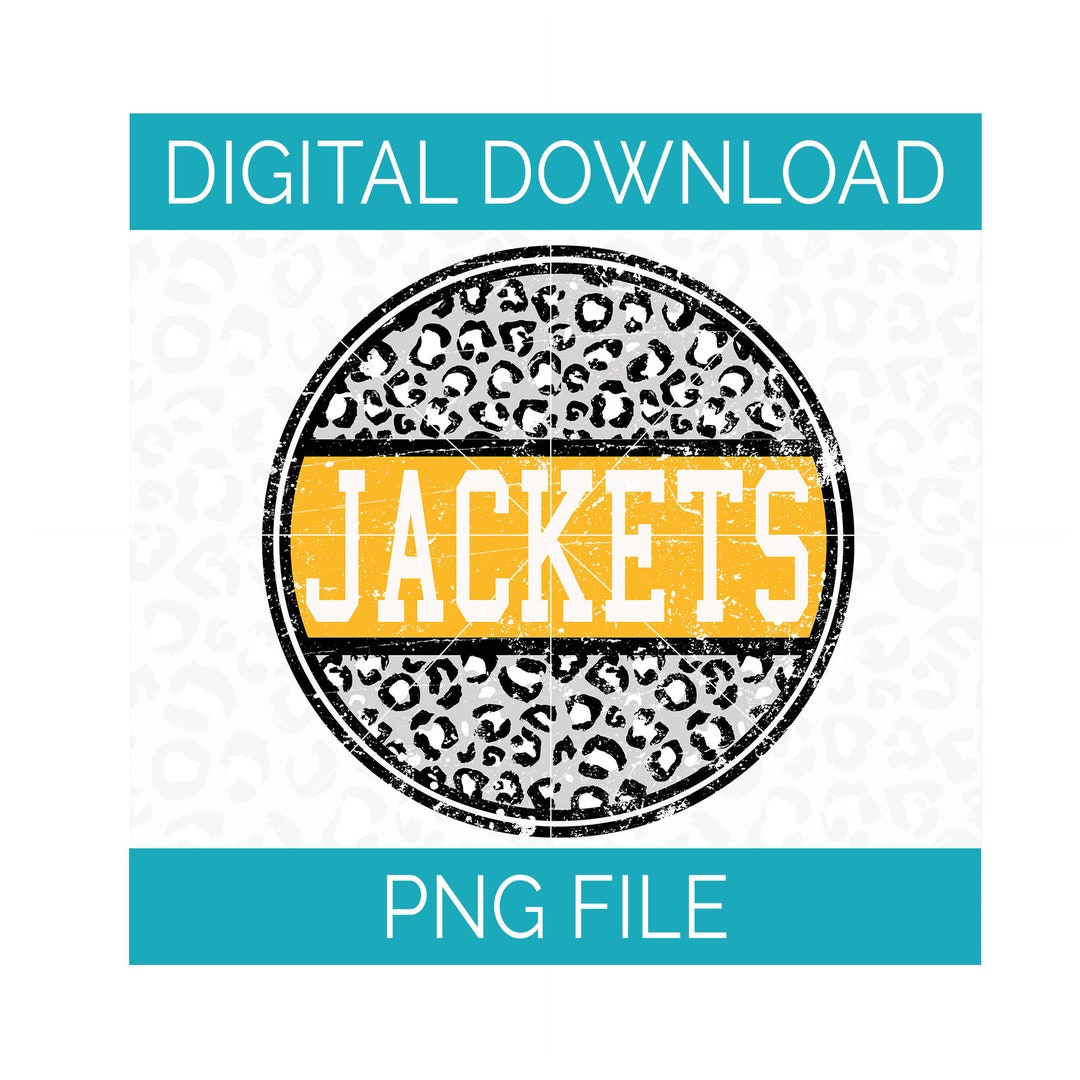 Digital Design Jackets Yellow Gold Black Gray Leopard Distressed Circle ...