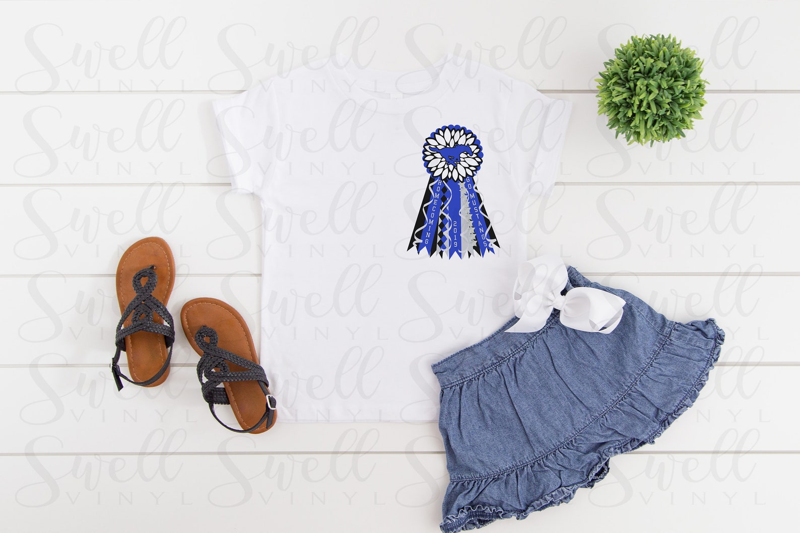 Digital Download Homecoming Mum Mustangs Blue Blank Ribbons - Etsy