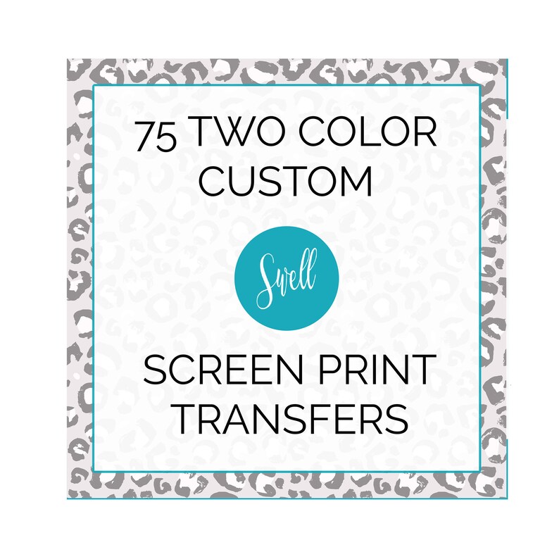 Two Color Screen Print Transfers With Your Artwork Design File Etsy