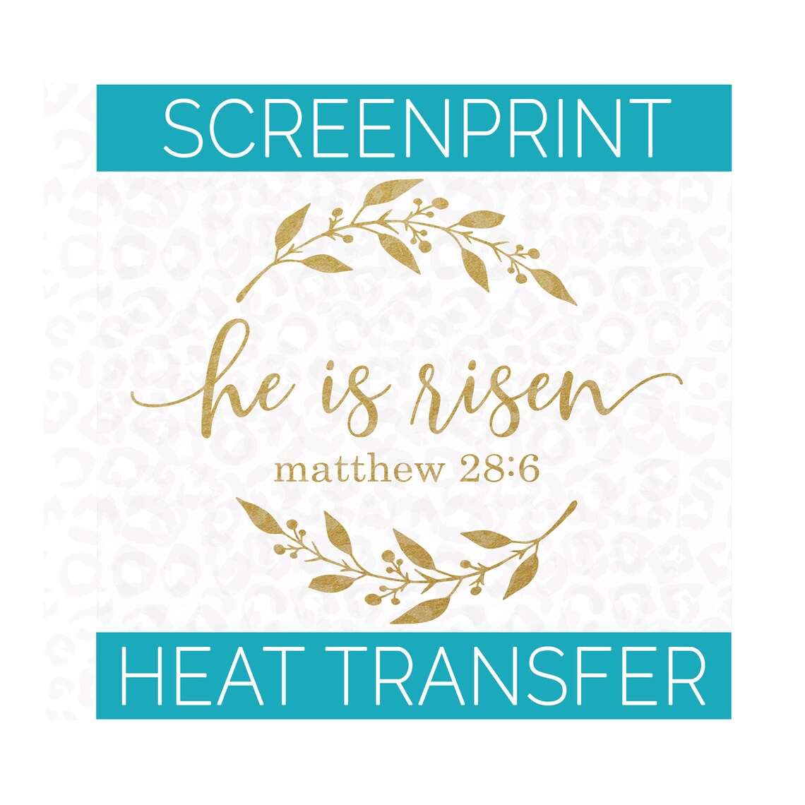 RTS Screen Print Transfer Gold Metallic Ink He is Risen - Etsy