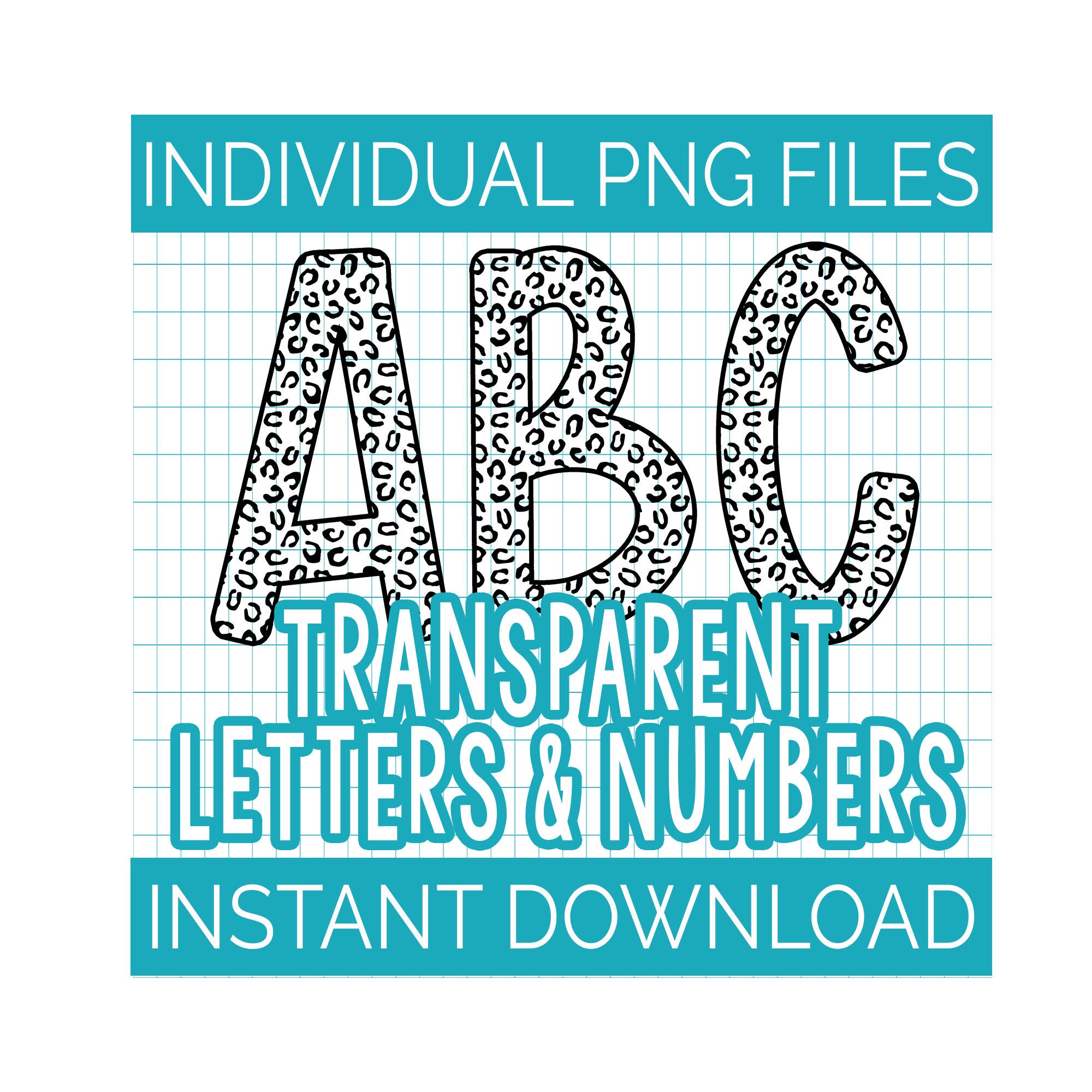 Digital Download Transparent Handwritten Alphabet With | Etsy