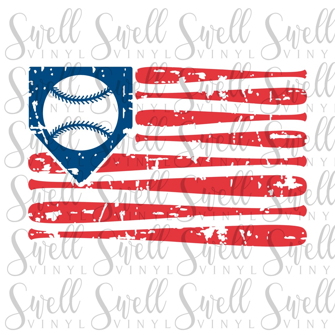 Sublimation Transfer Distressed Baseball Bat American Flag - Etsy