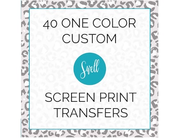 One Color Screen Print - Etsy