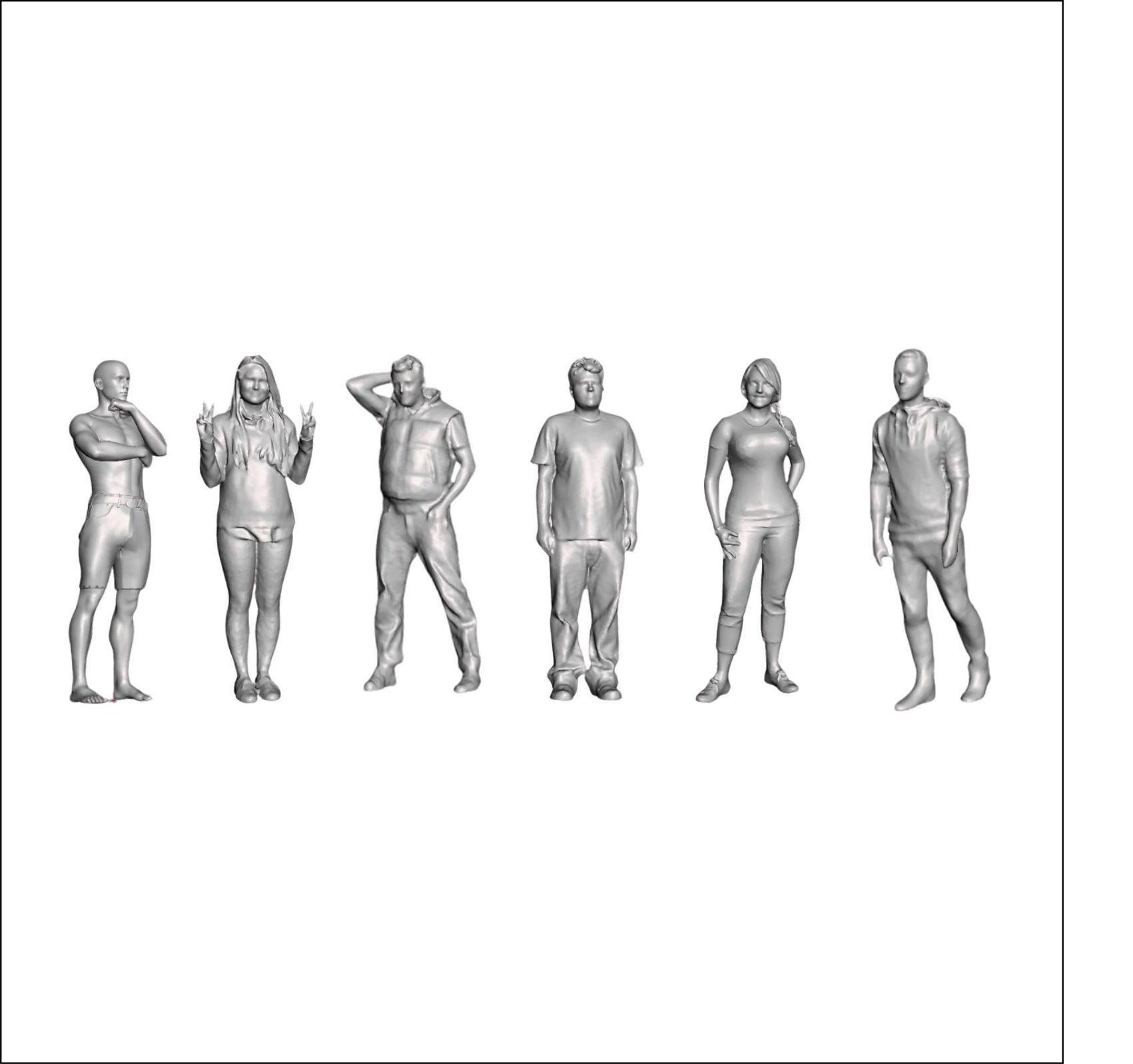 Bulk Pack 01 Model Figures - 3D Printed Railway Scenery Subbuteo RC ...