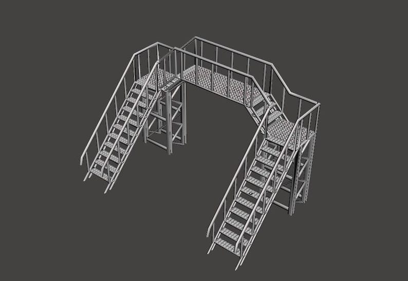 Platform Steps and Bridge - 3D Printed Model Railway Scenery - Etsy