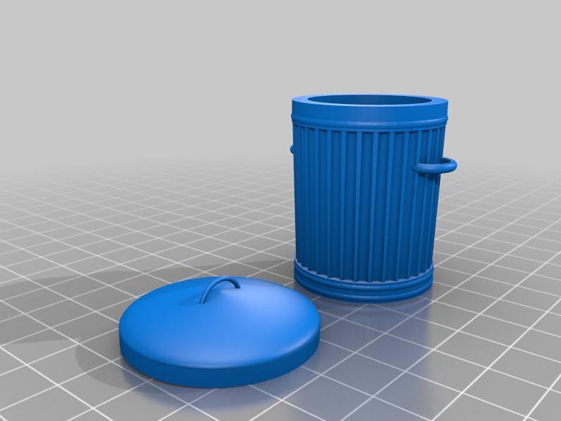 Dustbin With Lid 3D Printed Model Railway Scenery - Etsy