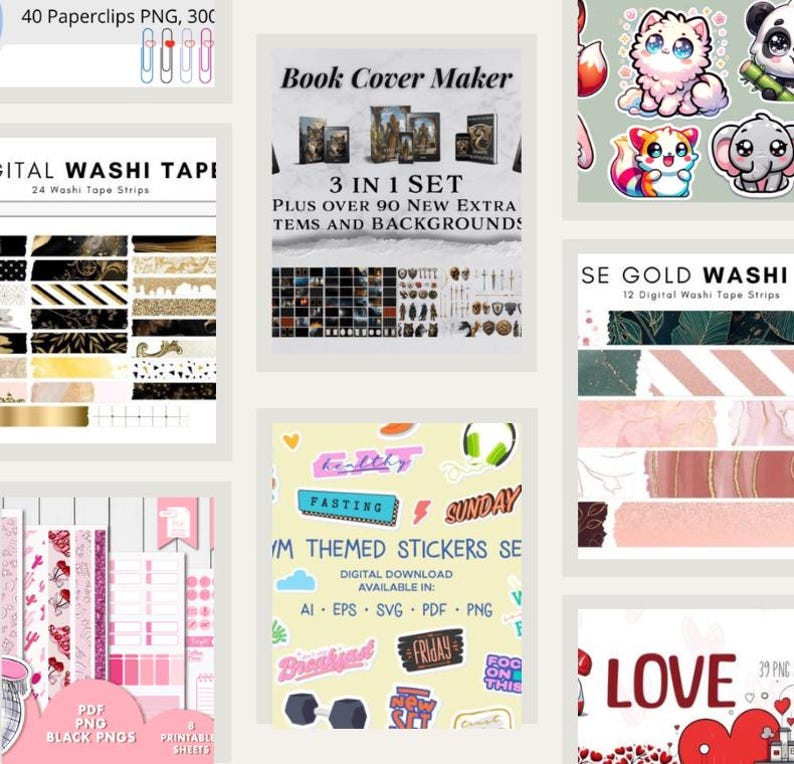 50,000+ Digital Stickers for Goodnotes | iPad Pre-cropped Stickers ...