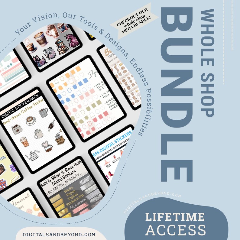 50,000+ Digital Stickers for Goodnotes | iPad Pre-cropped Stickers ...