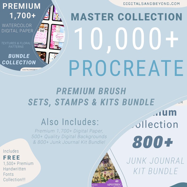10000+ Procreate Brushes - Mega Bundle for Procreate, Social Media SVG, Procreate Brushes and ...