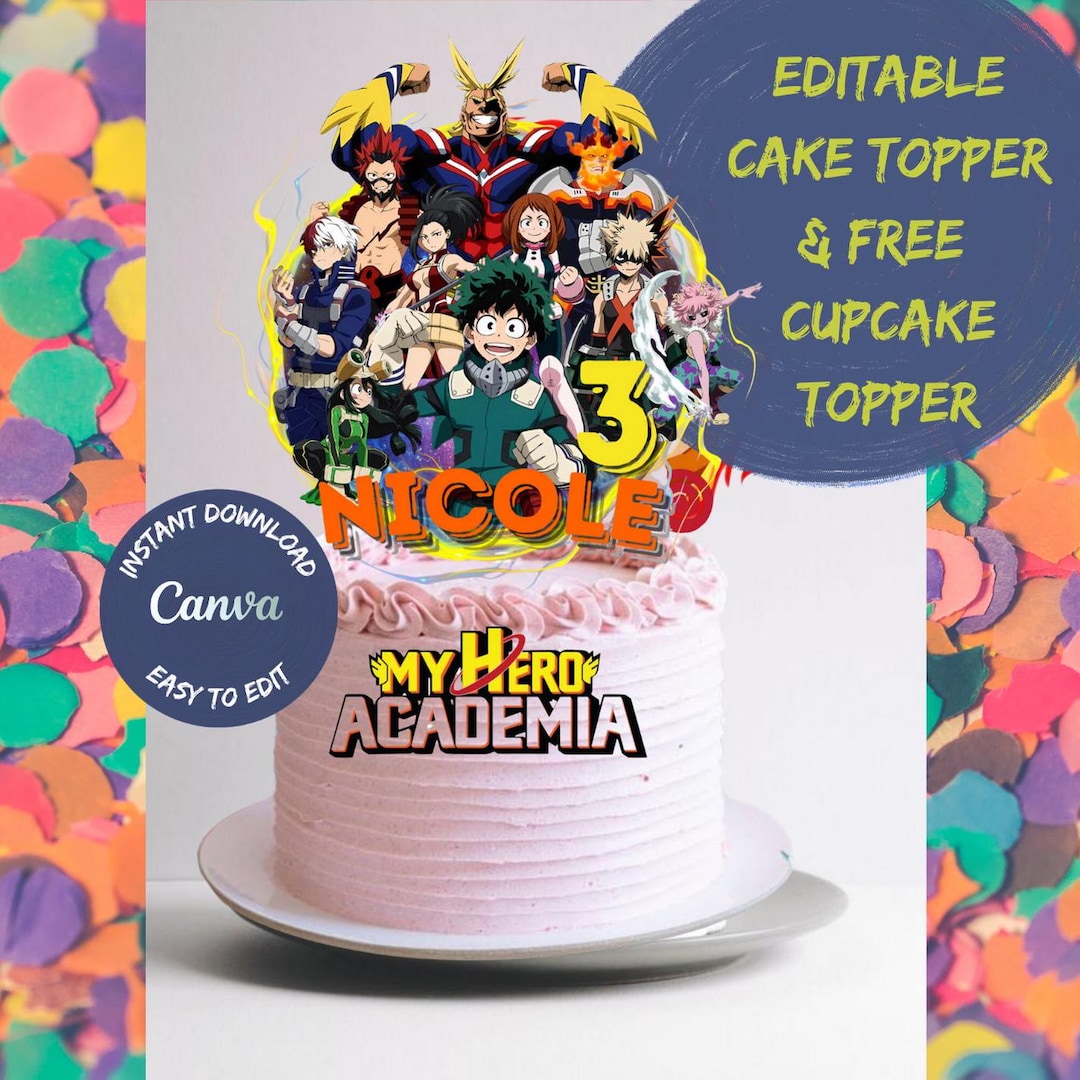 Editable Birthday Cake Topper and Cupcake Topper for Your Kids ...