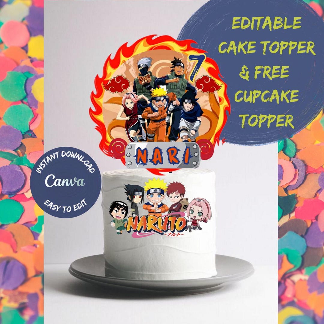 Editable Birthday Cake Topper and Cupcake Topper, Editable Cake Topper ...