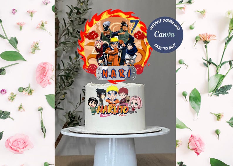 Editable Birthday Cake Topper and Cupcake Topper, Editable Cake Topper ...