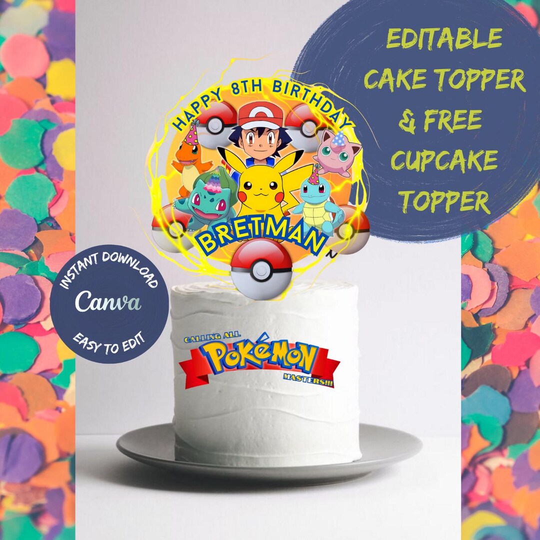Editable Birthday Cake Topper and Cupcake Topper for Your Kids ...