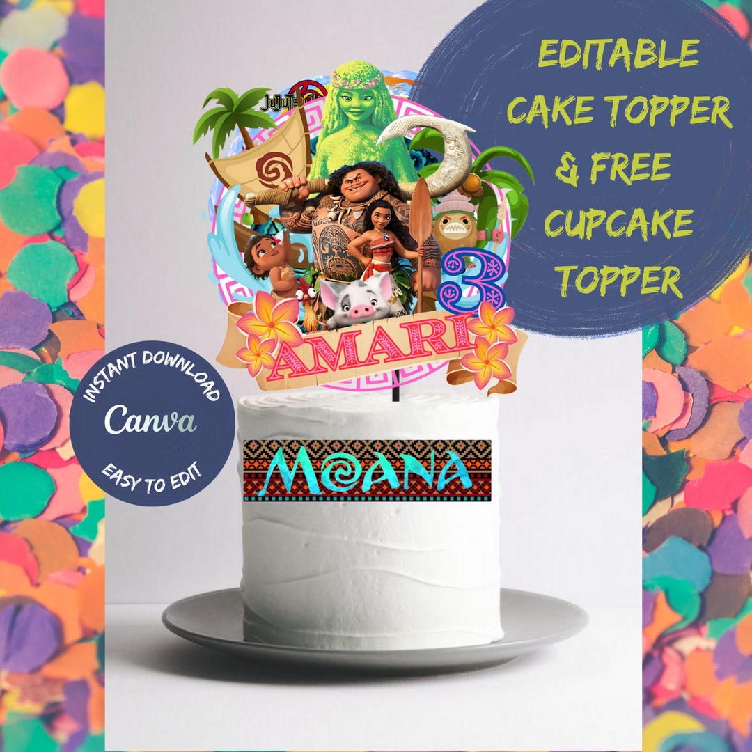 Editable Birthday Cake Topper and Cupcake Topper for Your Kids ...