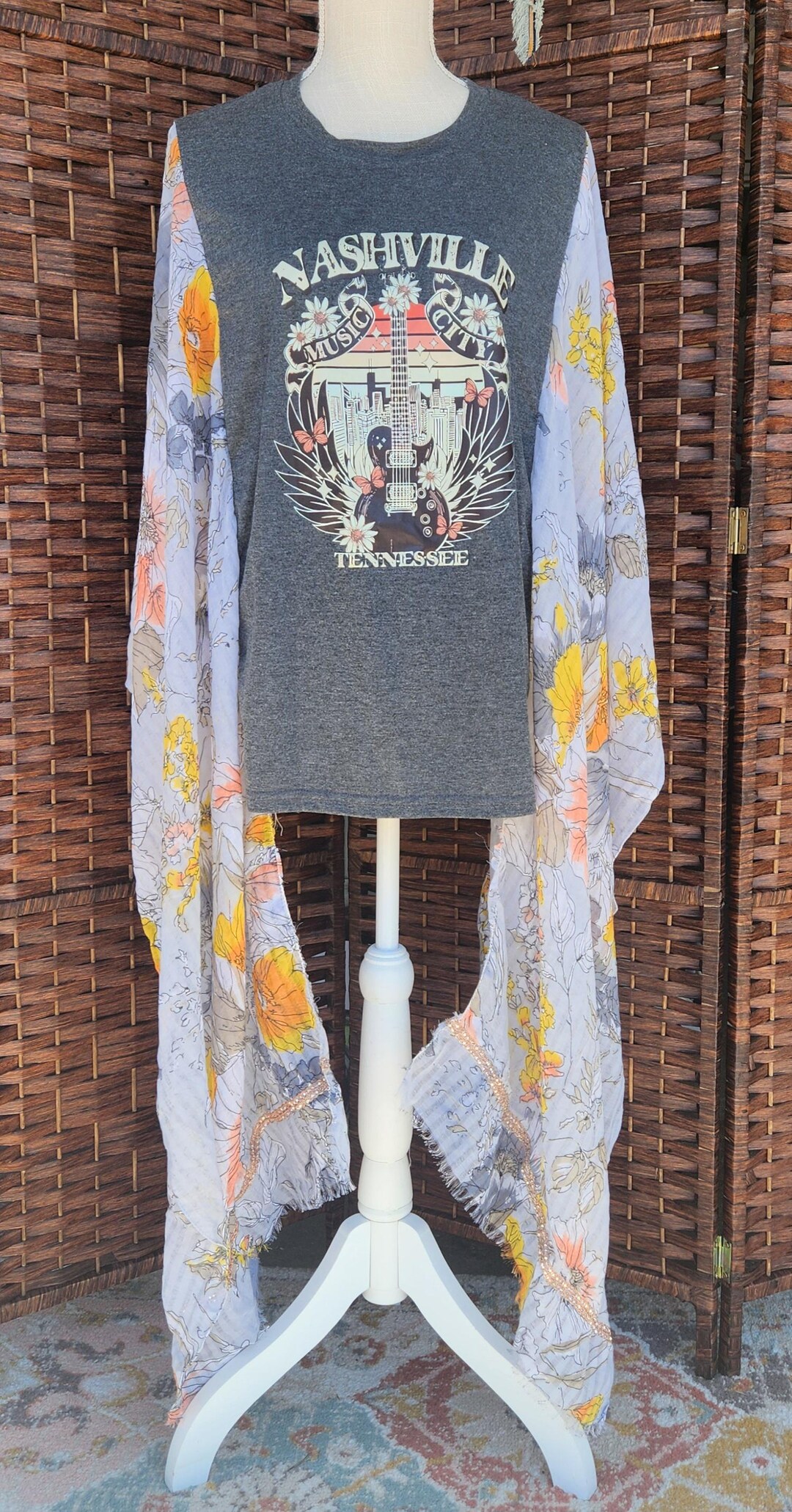 Upcycled Graphic Tee Poncho. OSFM. No Graphic on Back. - Etsy