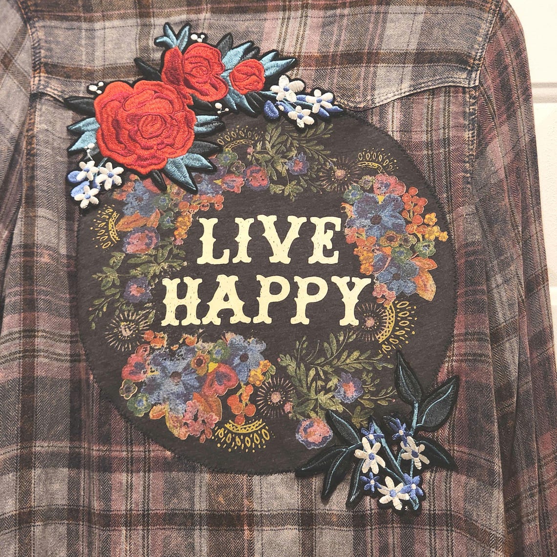 Custom Applique Upcycled Distressed Shirt. - Etsy