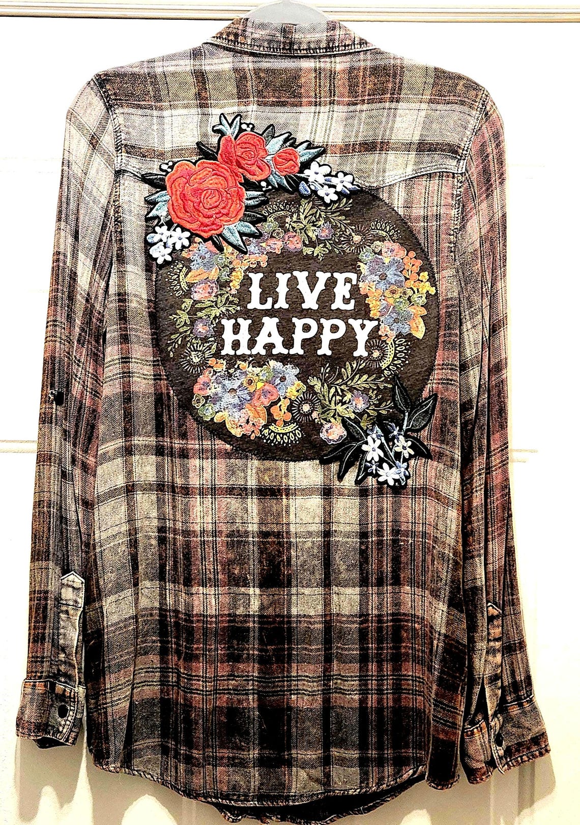 Custom Applique Upcycled Distressed Shirt. - Etsy