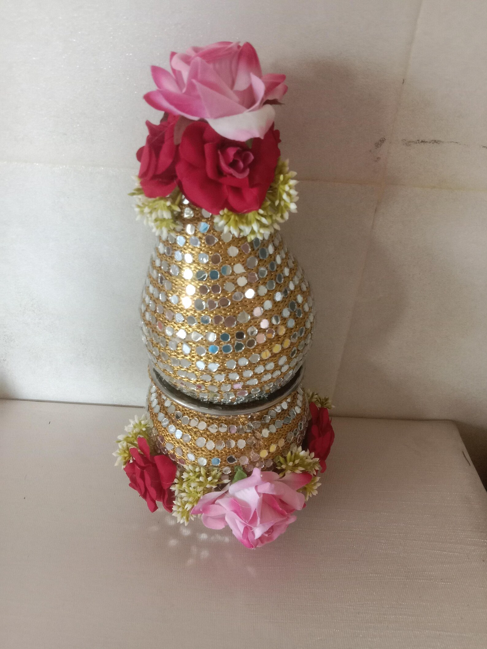 Buy Indian Traditional Nariyal Kalash | Handcrafted Mirror Work Decor ...