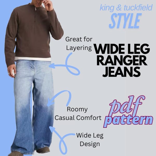 Mens Jeans Pattern - Etsy