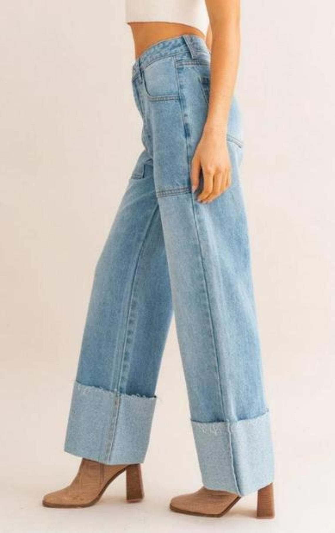 Wide Leg Pants Pattern | Sewing Pattern | Denim Jeans | Baggy Jeans ...