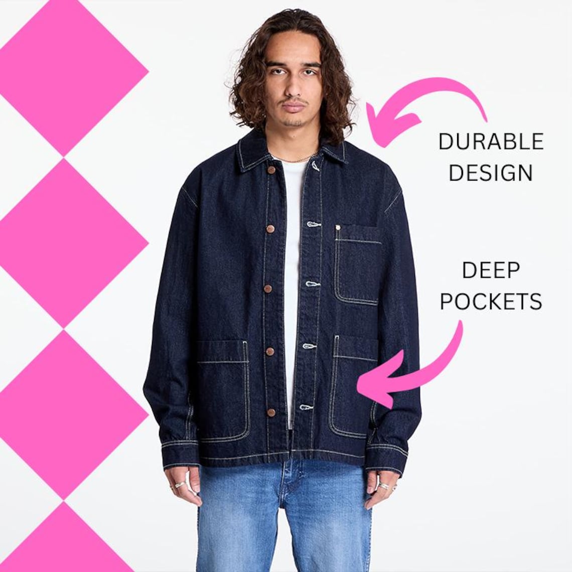 Denim Chore Jacket Pattern | Sewing Pattern | Denim Pattern | Urban ...