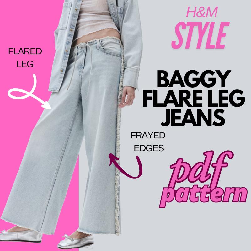Baggy Pants Pattern | Sewing Pattern | Baggy Jeans | Retro Style ...