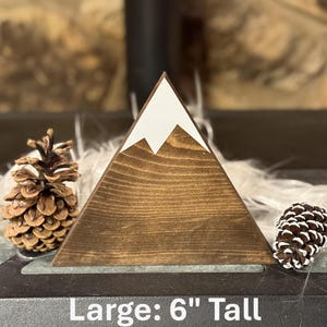 Handcrafted Wooden Mountain Decor | Rustic Shelf Display - Etsy