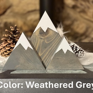 Handcrafted Wooden Mountain Decor | Rustic Shelf Display - Etsy