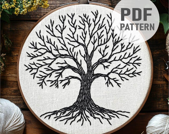 Tree of Life Hand Embroidery Pattern PDF - Stitching Instructions ...