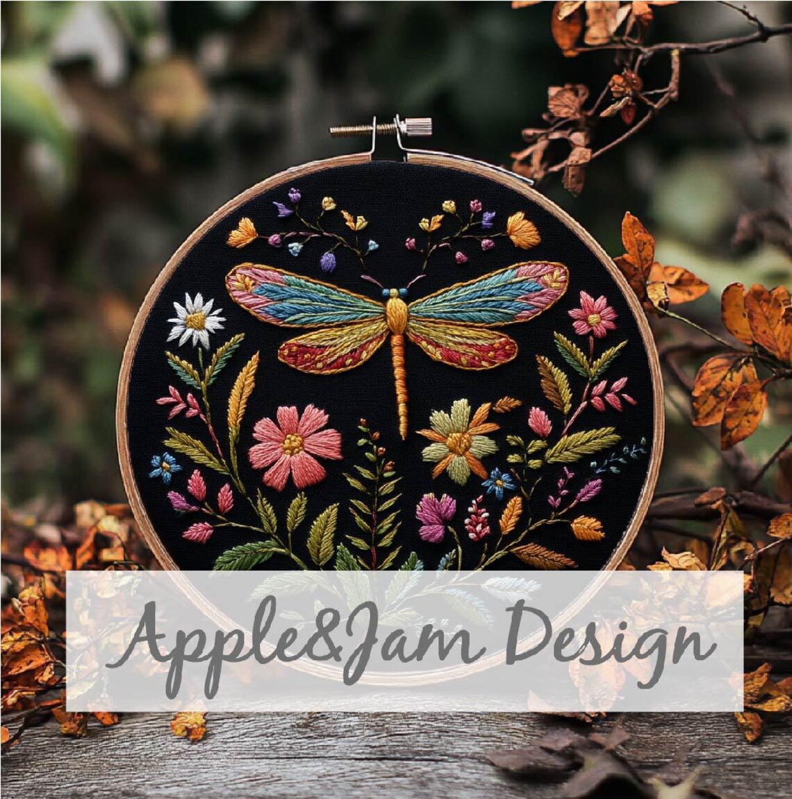 Dragonfly Embroidery Pattern Insect Embroidery Floral Dragonfly ...