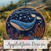 Whale Embroidery Pattern Sea Life Embroidery Whale and Coral Embroidery ...