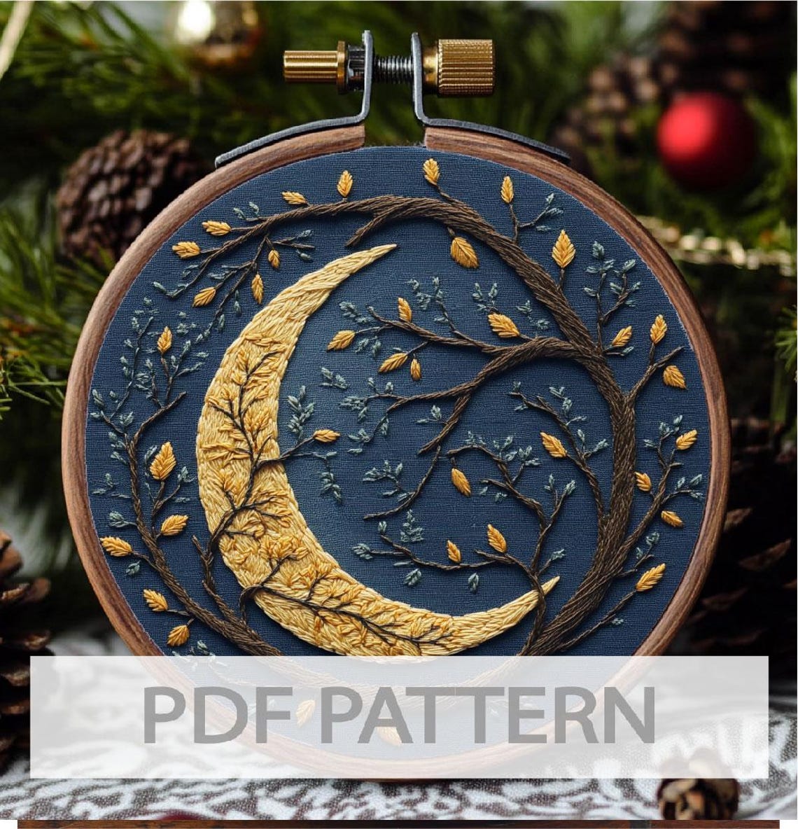 Moon Embroidery Pattern Celestial Embroidery Luna Moon Embroidery ...